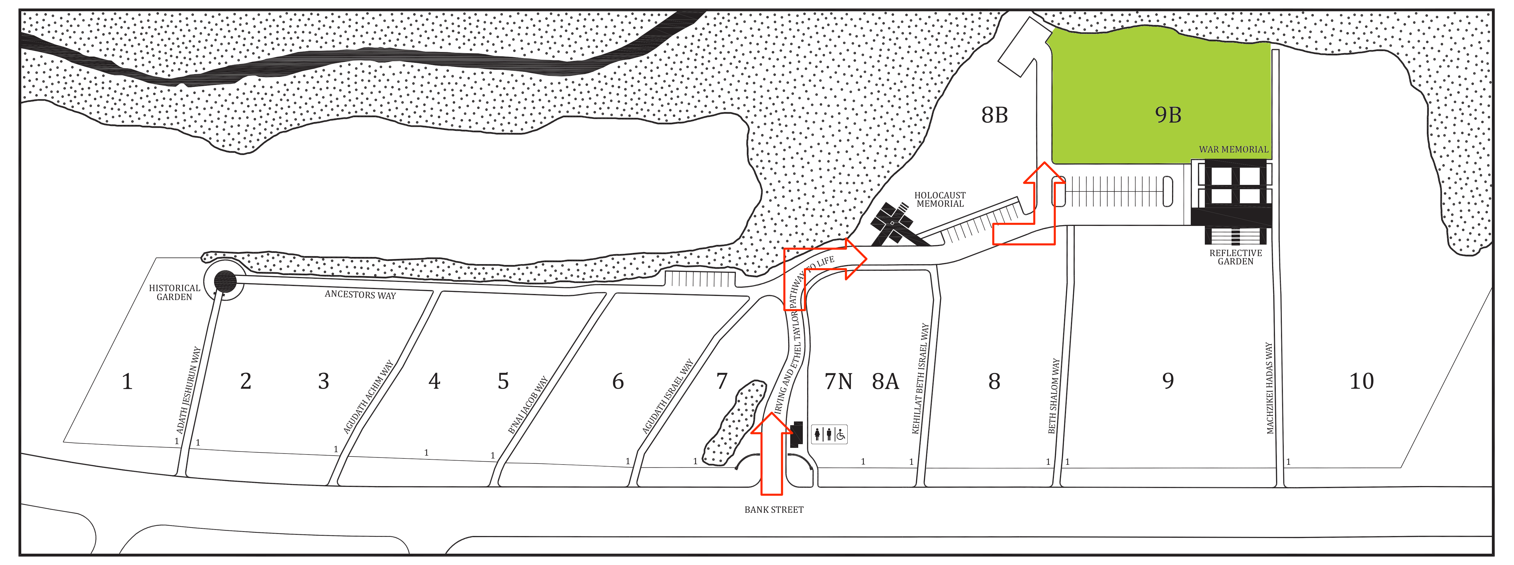 BankStreetMap-9B – Jewish Memorial Gardens